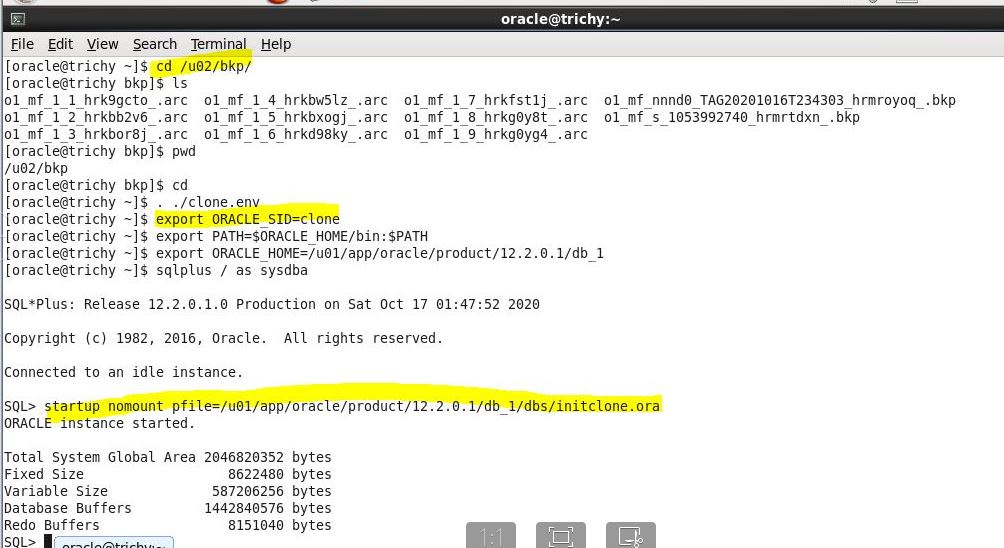 Rman Backup Based Cloning Database Using Oracle 12c Doyensys Blog