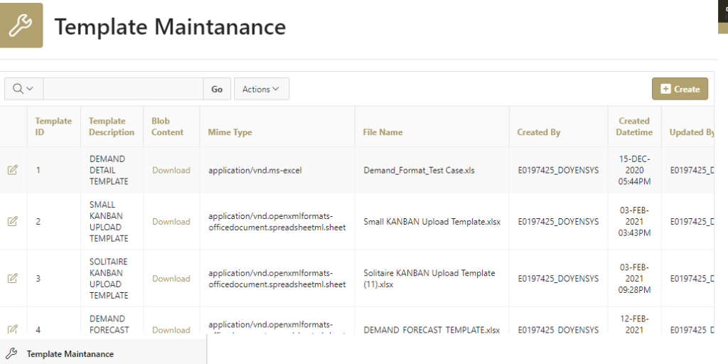 Excel Template In Oracle Apex For Excel Upload Page Using Javascript And Oracle Plsql