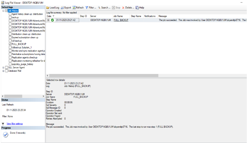 Backup Using Sql Server Agent Doyensys Blog 