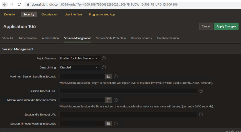 Optimizing Workspace Security Setting Session Idle Timeout” Url In Oracle Apex Doyensys Blog