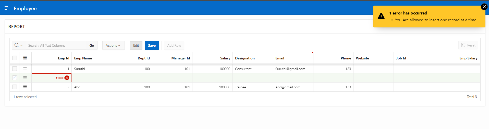 Enforcing Save Before Adding New Row In Oracle Apex Interactive Grid Using Javascript Doyensys