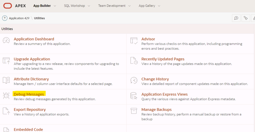 Using Debug Mode to Troubleshoot Issues in Oracle APEX – Doyensys Blog Using Debug Mode to Troubleshoot Issues in Oracle APEX – Doyensys Blog