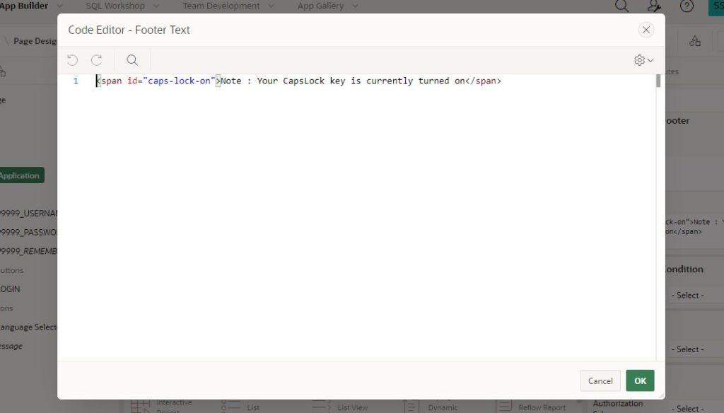 Caps Lock (On/Off) Indicator with JavaScript in Oracle APEX - Oracle ...