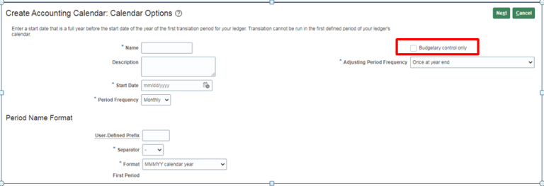 Create accounting calendars in GL fusion. - Oracle Consulting Services ...