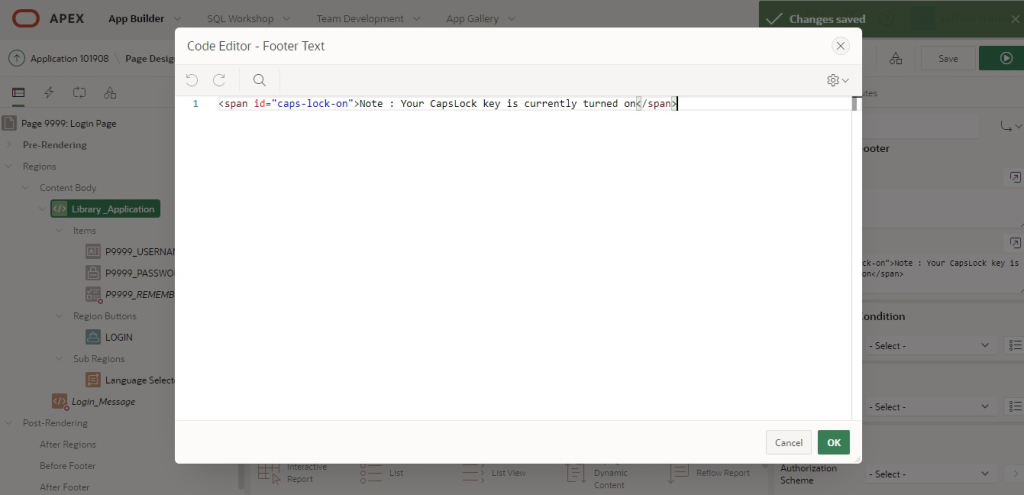 Caps Lock (On/Off) Indicator with JavaScript in Oracle APEX - Oracle ...