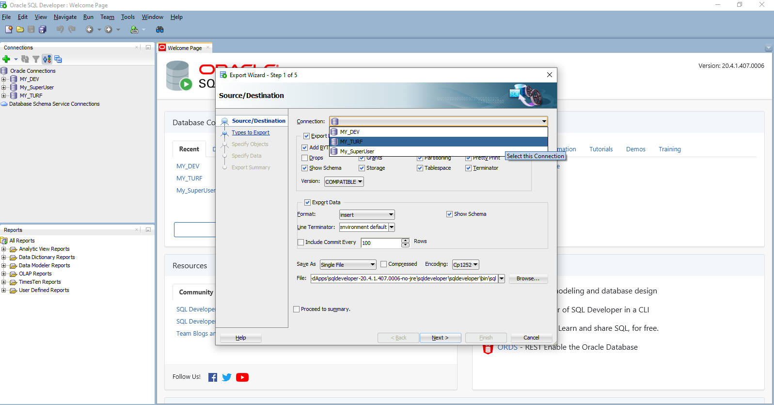 Exporting User Objects Using SQL developer - Oracle Consulting Services ...