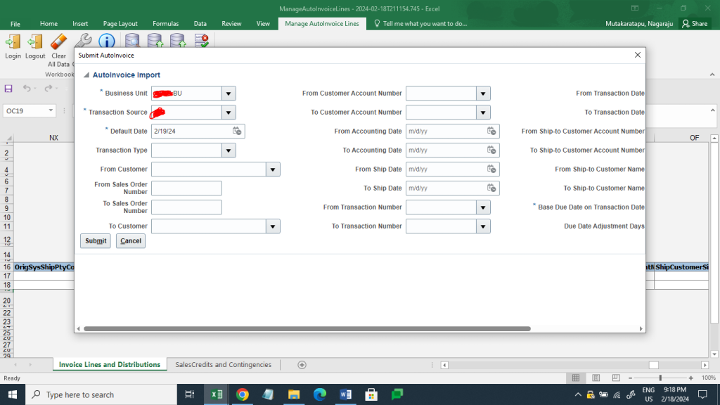 Import Auto Invoice – Error Message: You must enter a valid original ...