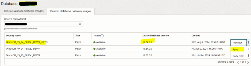 Steps to apply and rollback patch in OCI console - Oracle Consulting ...